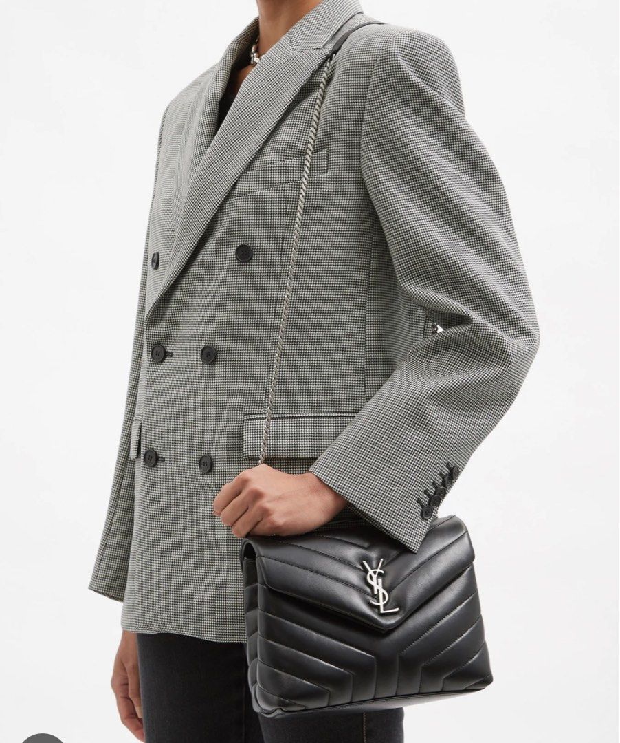 YSL Lou Lou Bag in black with silver chain, Women's Fashion, Bags ...