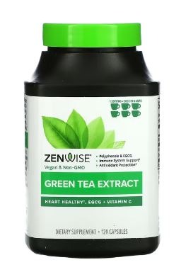 Green Tea Extract EGCG, Zenwise Health, 120 Capsules, Health ...