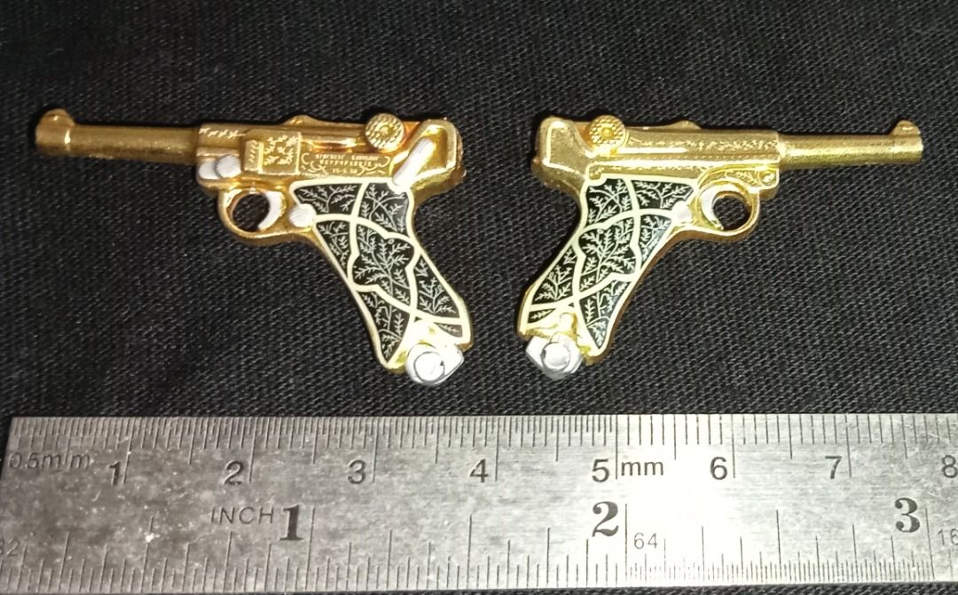 1/6 Scale Model Pistol Gold Luger for BioHazard, Hobbies & Toys, Toys ...