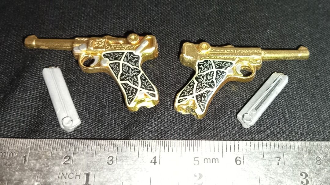 1/6 Scale Model Pistol Gold Luger for BioHazard, Hobbies & Toys, Toys ...