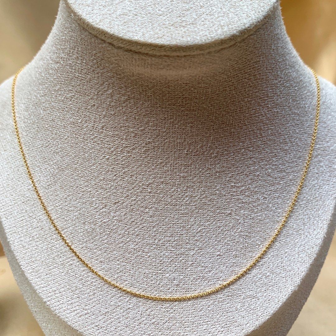 18K Gold 18” Tauco Chain Necklace on Carousell