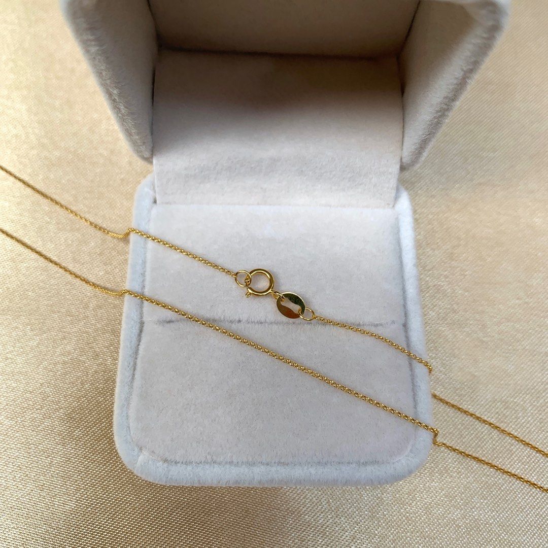 18K Gold 18” Tauco Chain Necklace on Carousell