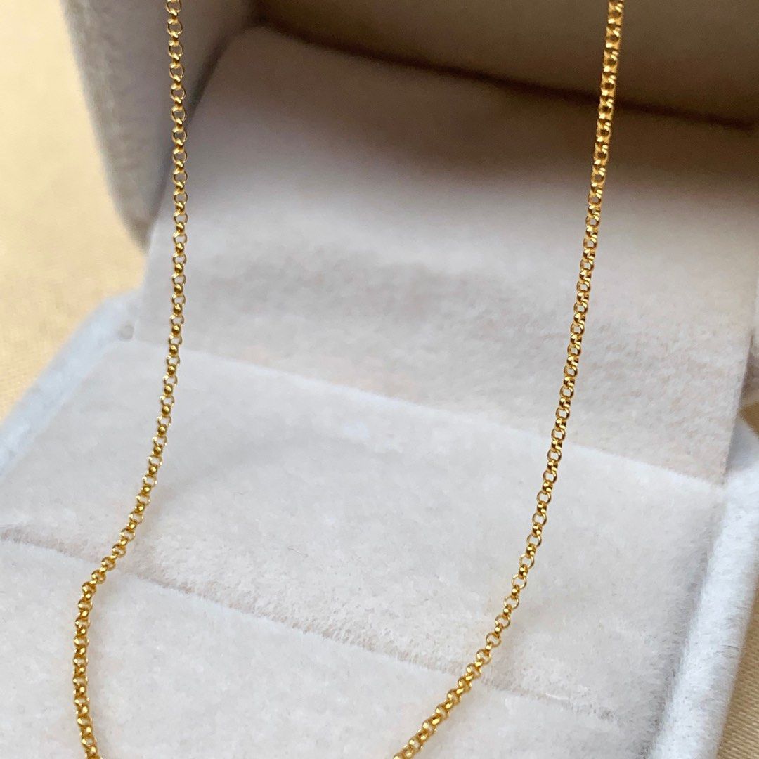 18K Gold 18” Tauco Chain Necklace on Carousell