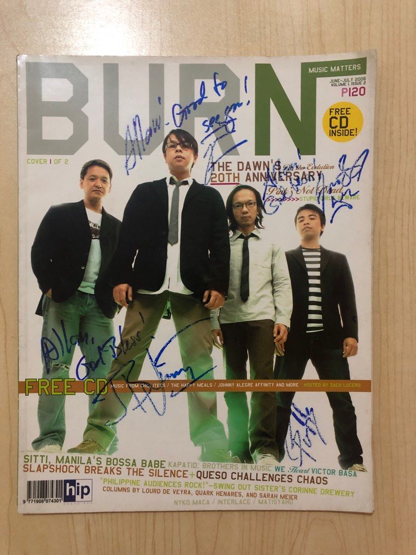 2006 BURN Magazine - The Dawn (Signed) OPM Rock, Hobbies & Toys, Books ...