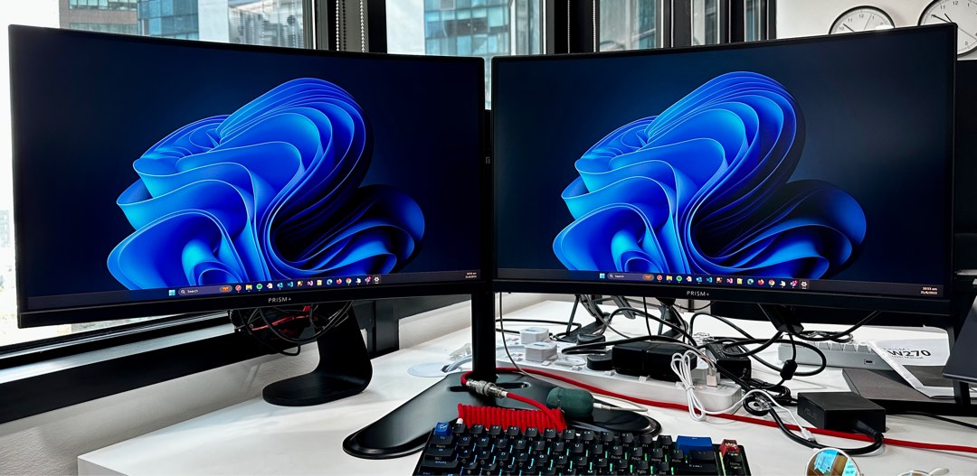 2 Prism X240 Curve and Stand Arm Monitor, Computers & Tech, Parts ...