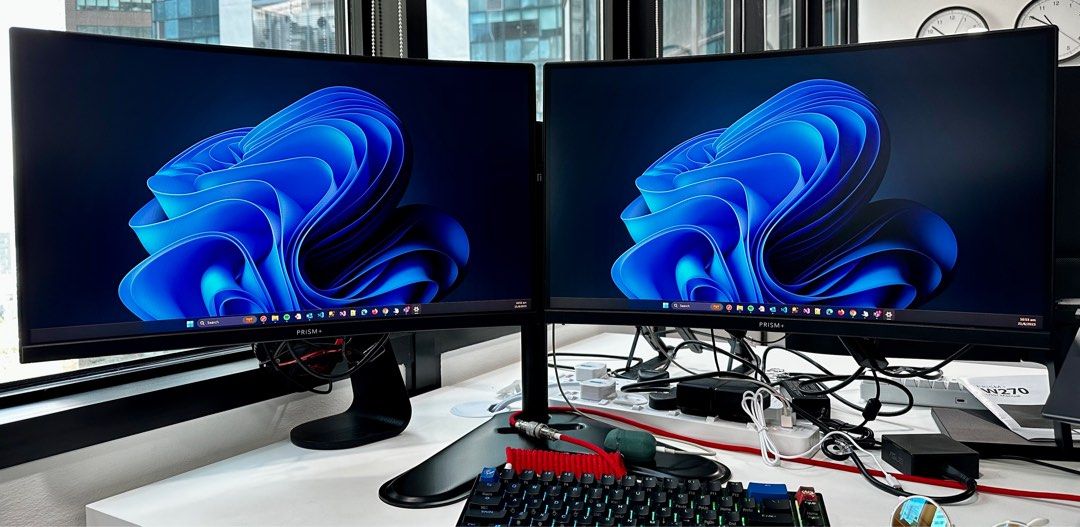 2 Prism X240 Curve and Stand Arm Monitor, Computers & Tech, Parts ...