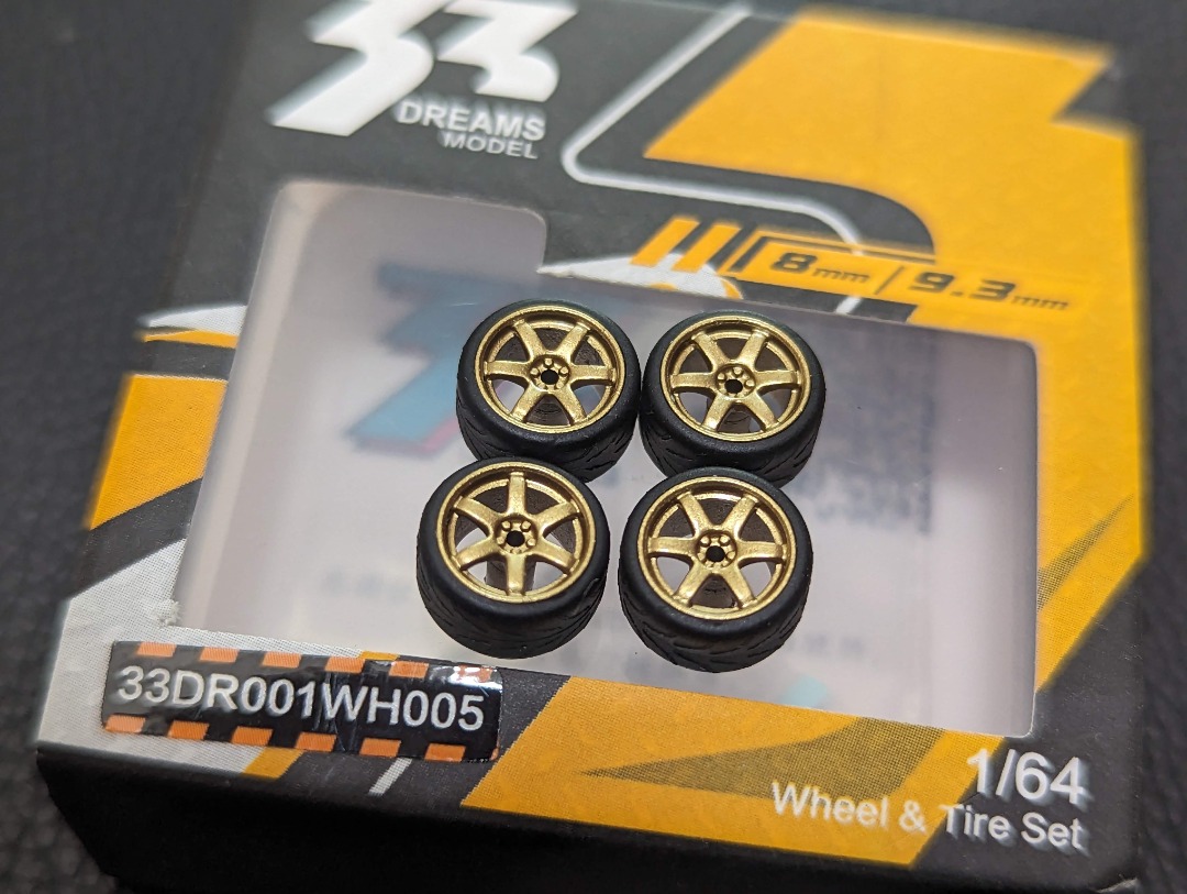 33dreams Model Rims Rays TE37 SL 37SL Custom Wheels Silver 1/64 33 ...