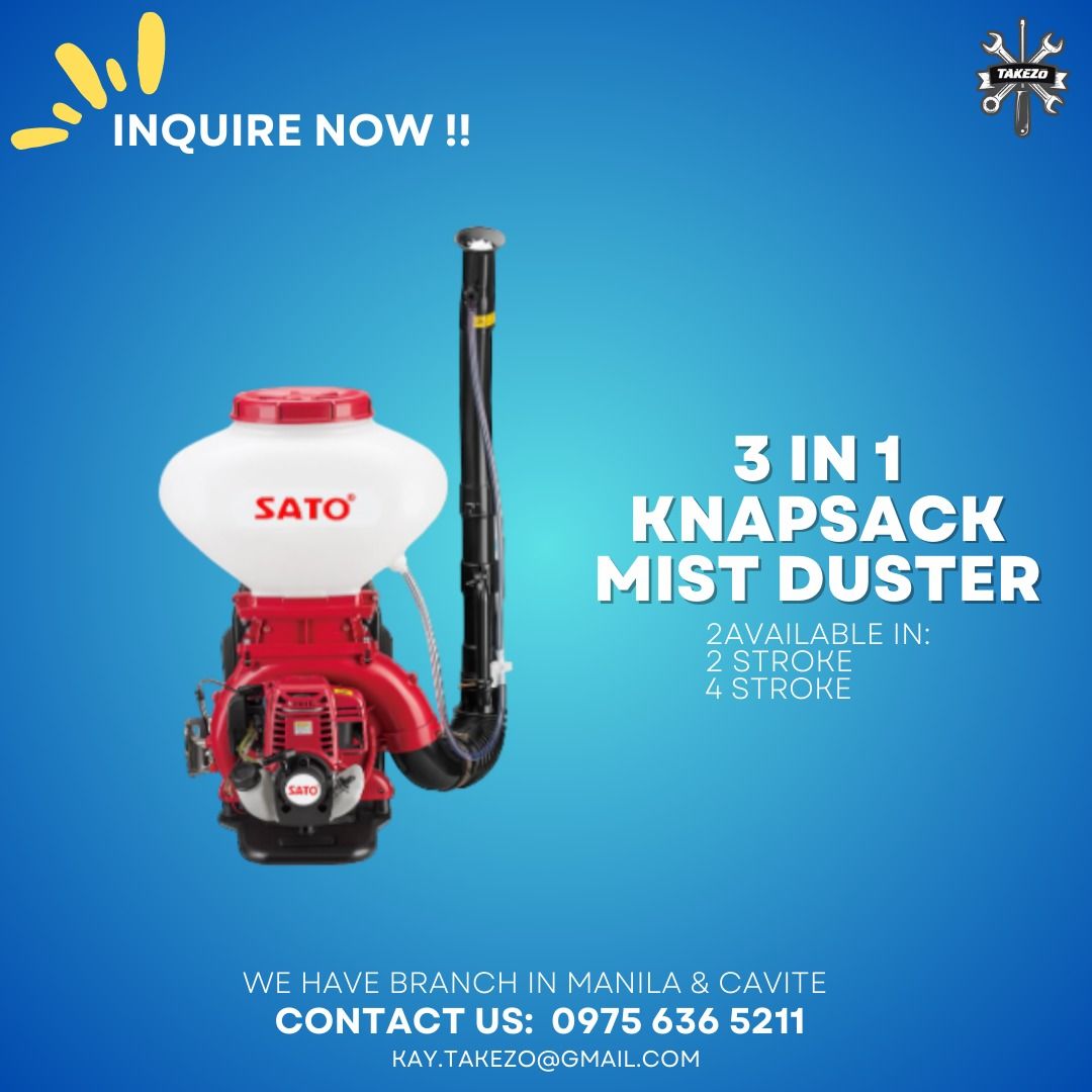 3 IN 1 KNAPSACK MIST DUSTER, Commercial & Industrial, Industrial Equipment on Carousell