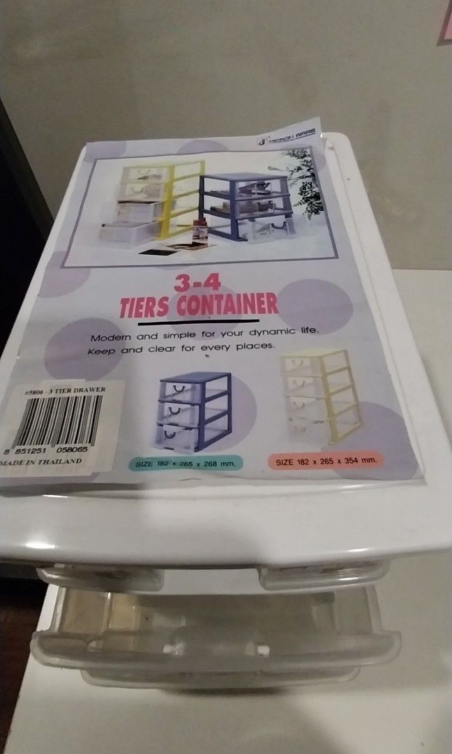 3 tier container/Drawers, Furniture & Home Living, Furniture, Shelves ...