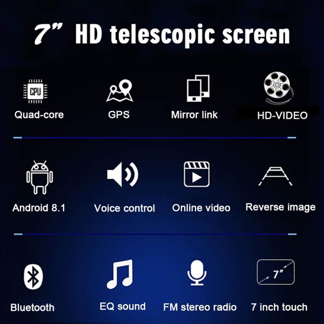 9701 7-inch Single Spindle Hd Capacitive Telescopic Screen Android ...