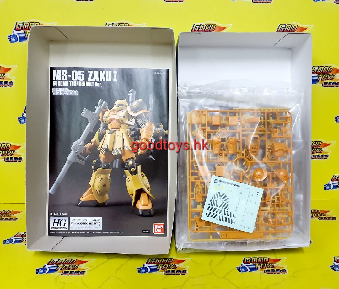全新未砌 BANDAI 高達 GUNDAM THUNDERBOLT 1/144 HG 模型 MS-05 ZAKU I GUNDAM THUNDERBOLT VER. 渣古I 雷霆宙域, 興趣及 ...
