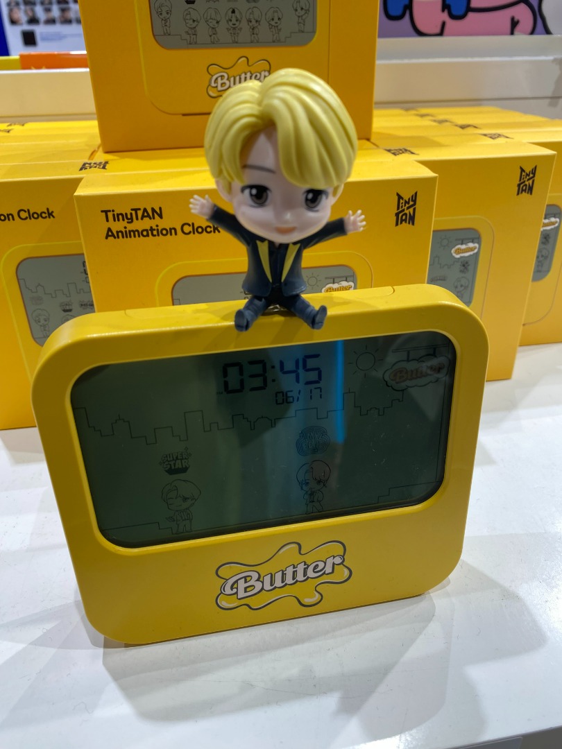 ** CALLING ALL BTS FANS! ** TinyTan Butter Digital Clock + Monitor Figurine Set FOR SALE ...