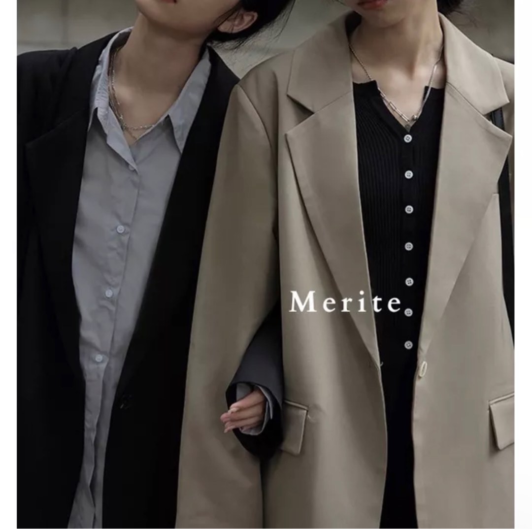 已絕版 Merice茶棕色西裝外套, 她的時尚, 外套、夾克、大衣在旋轉拍賣