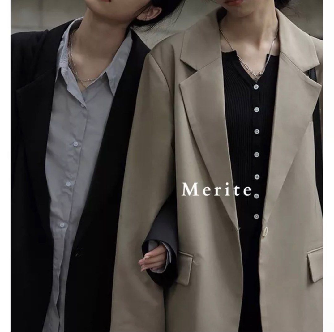 已絕版 Merice茶棕色西裝外套, 她的時尚, 外套、夾克、大衣在旋轉拍賣