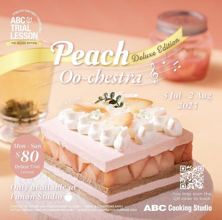 ABC Cooking Studio Trial - Peach Orchestra (Funan only), Food & Drinks ...