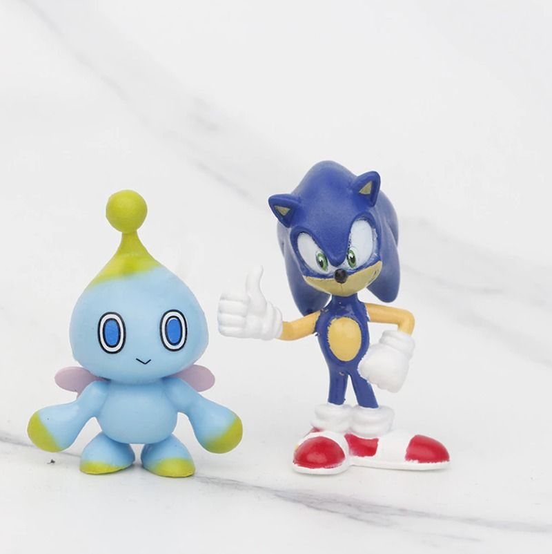 Anime Sonic Amy Rose Ray Storm Shadow Figurine Doll Action Figure 12Pcs ...