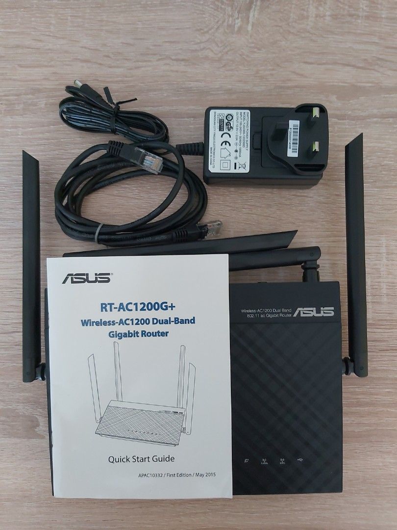 ASUS RT-AC1200G+ dual band router, Computers & Tech, Parts ...