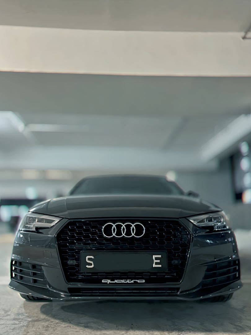 Audi frameless carplate holder, Car Accessories, Car Plates on Carousell