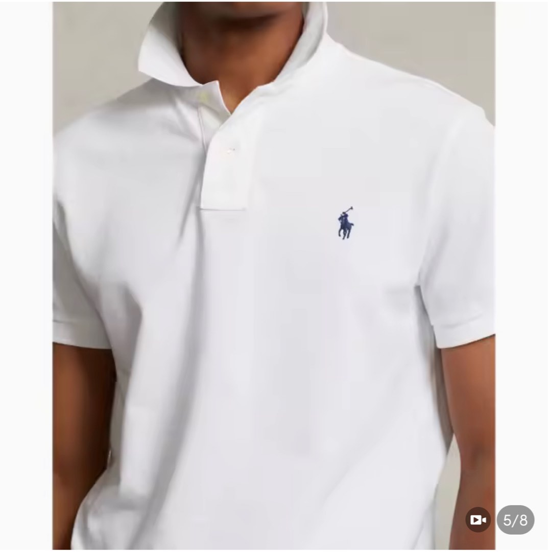Authentic Polo Ralph Lauren white polo t-shirt, Men's Fashion, Tops & Sets, Tshirts & Polo ...
