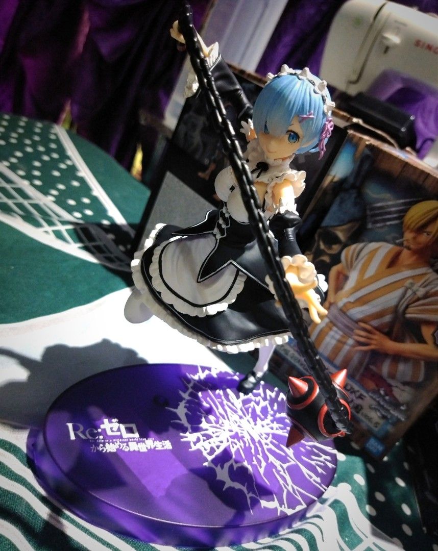 Authentic Re:Zero Rem with weapon figure, Hobbies & Toys, Toys & Games ...