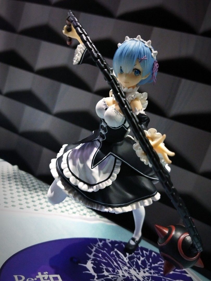 Authentic Re:Zero Rem with weapon figure, Hobbies & Toys, Toys & Games ...