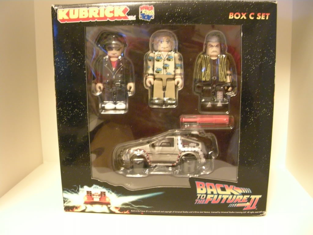 BACK TO THE FUTURE II Kubrick Medicom Toys Figure box set C Delorean Marty McFly Doc Biff Hot ...