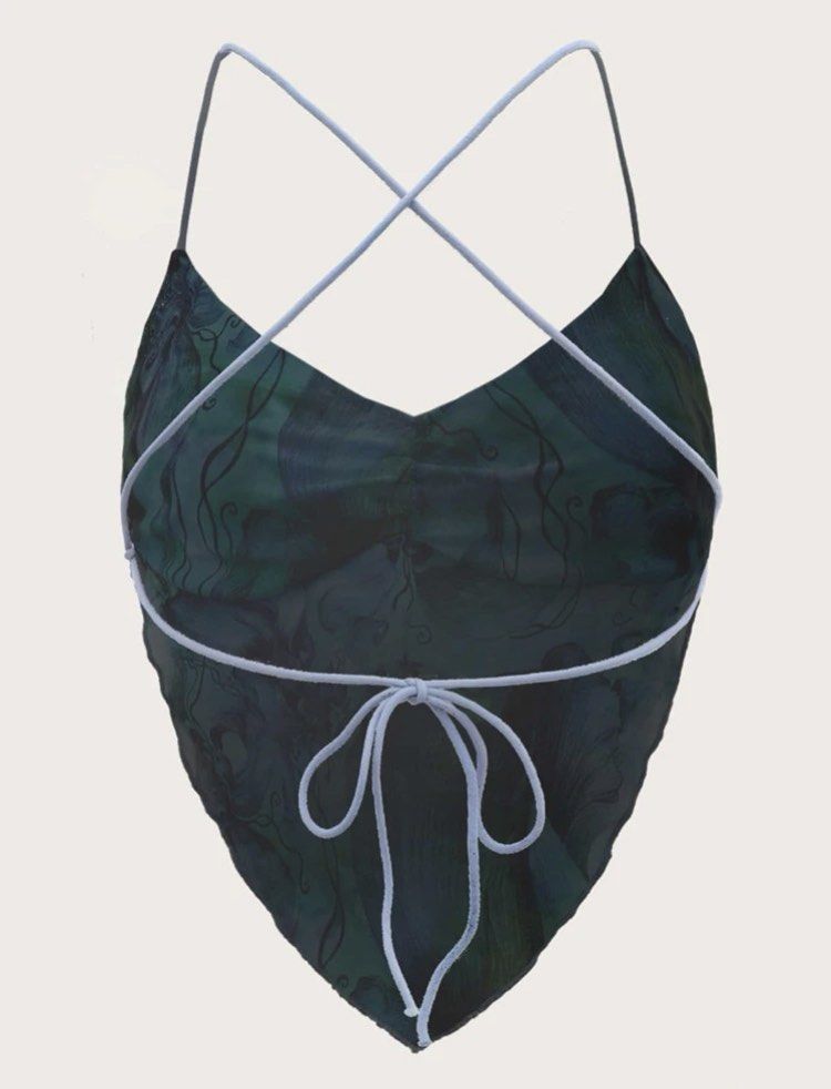 Backless Mesh Cami top, Women's Fashion, Tops, Other Tops on Carousell