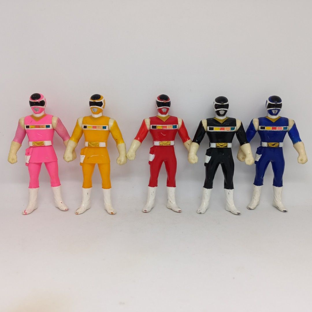 Bandai Vintage Super Sentai Power Rangers 5 inch Complete Team Set ...