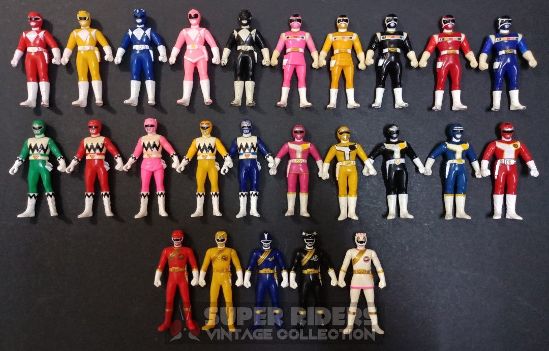 Bandai Vintage Super Sentai Power Rangers 5 inch Complete Team Set ...
