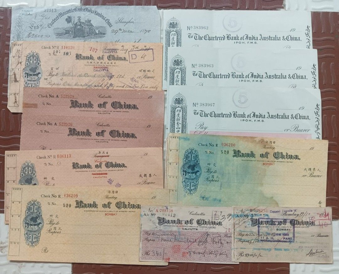 BANK OF CHINA - Calcutta, Bombay , Charted Mercantile Bank of India ...