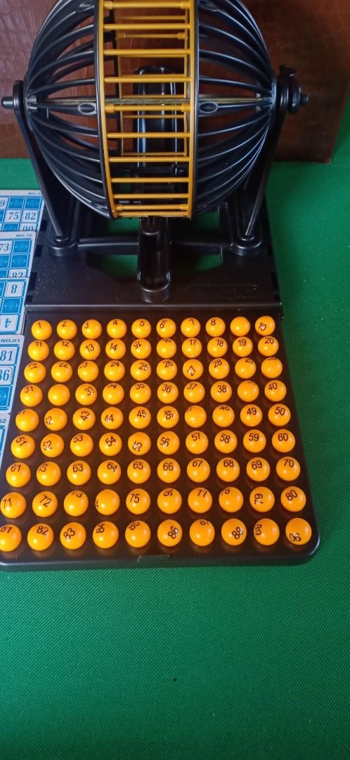 BINGO ROLLER SET WITH AUTHOMATIC RAMDOM BALL SELECTOR/ GAME ROTARY CAGE ...