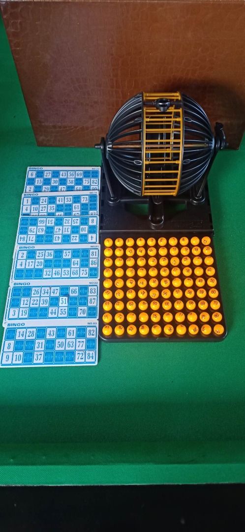 BINGO ROLLER SET WITH AUTHOMATIC RAMDOM BALL SELECTOR/ GAME ROTARY CAGE ...