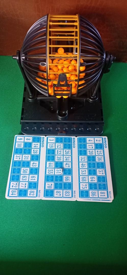 BINGO ROLLER SET WITH AUTHOMATIC RAMDOM BALL SELECTOR/ GAME ROTARY CAGE ...