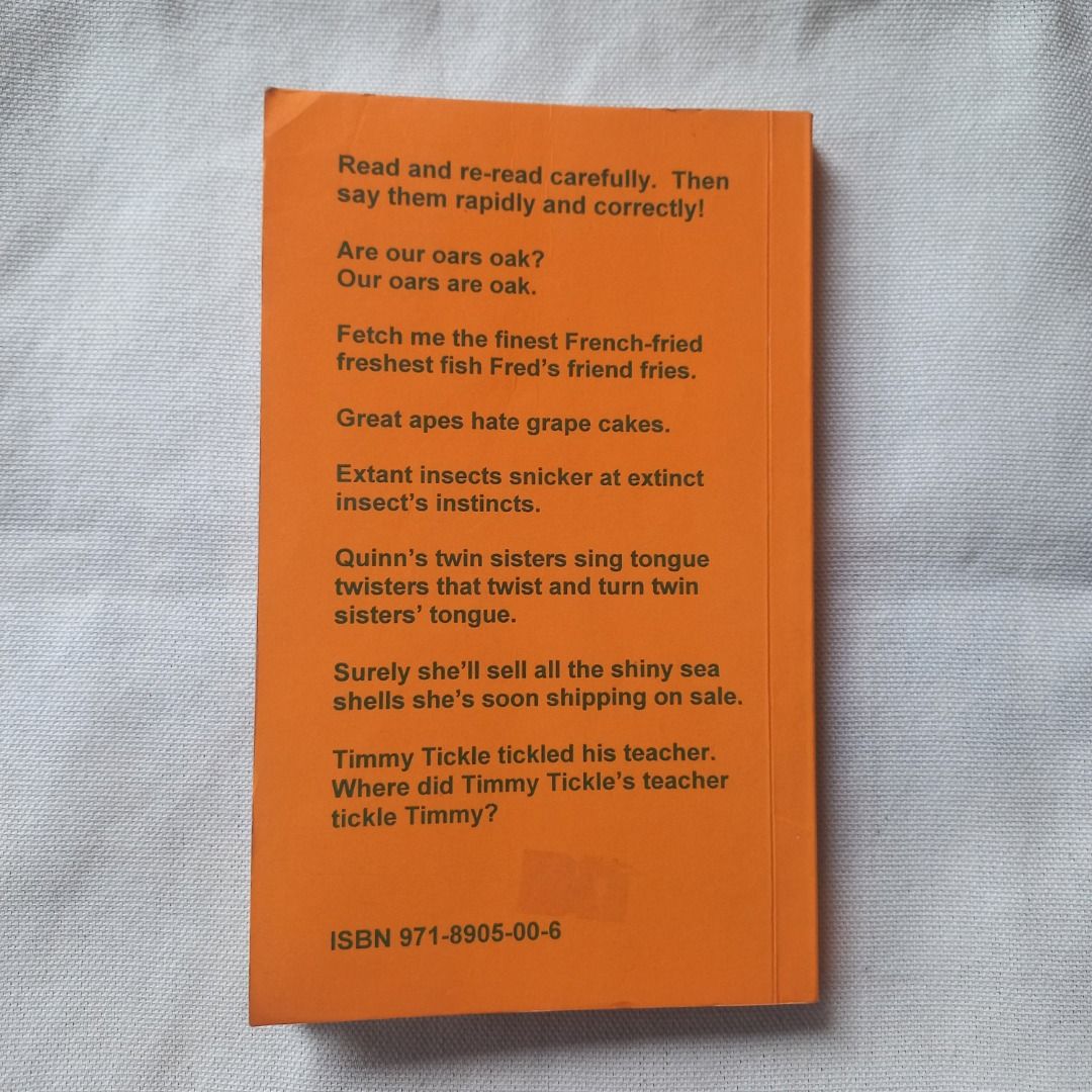 BOOK OF TONGUE TWISTERS FOR ENGLISH TEACHERS & STUDENTS Revised ...