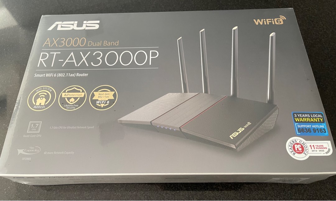 Brand New ASUS WiFi 6 Router (RT-AX3000P), Computers & Tech, Parts ...