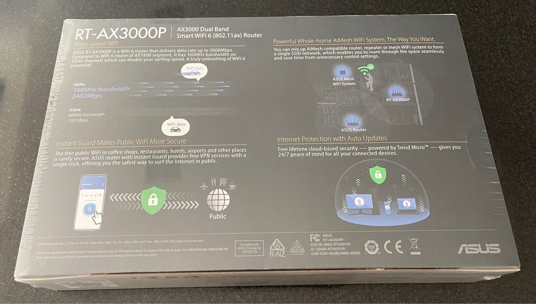 Brand New ASUS WiFi 6 Router (RT-AX3000P), Computers & Tech, Parts ...
