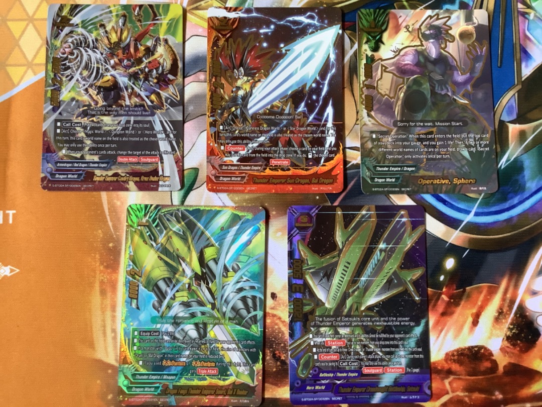 Buddyfight - Blazing Overclash Thunder Empire Secret Pack 2, Hobbies ...