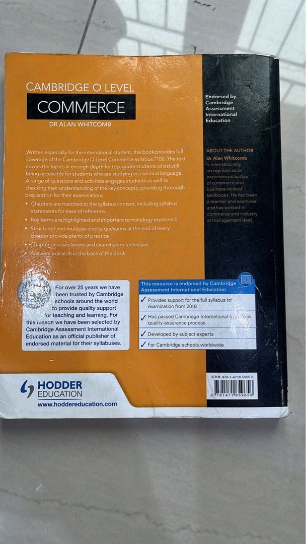 Cambridge O level commerce, Buku & Alat Tulis, Buku Pelajaran di Carousell