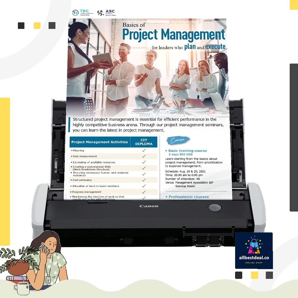 Canon imageFORMULA R10 Portable Document Scanner, 2-Sided Scanning with ...