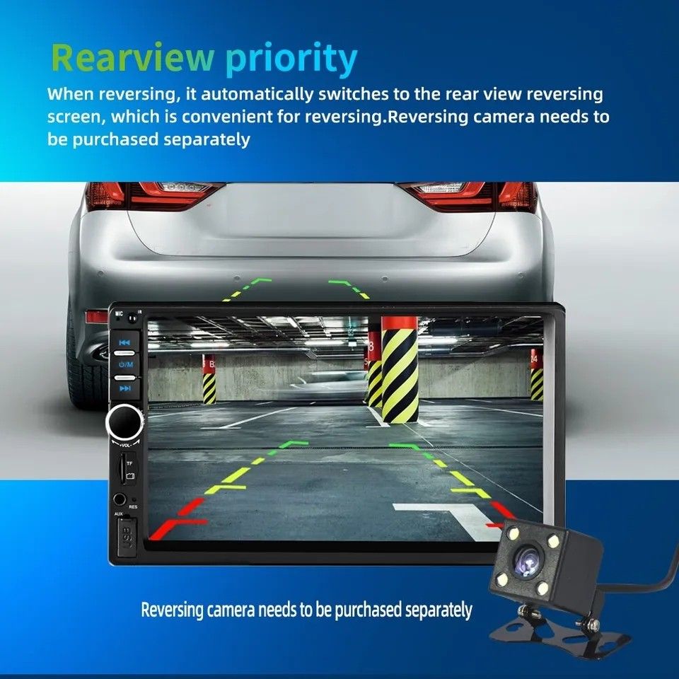 Car radio with rear camera, Car Accessories, Accessories on Carousell