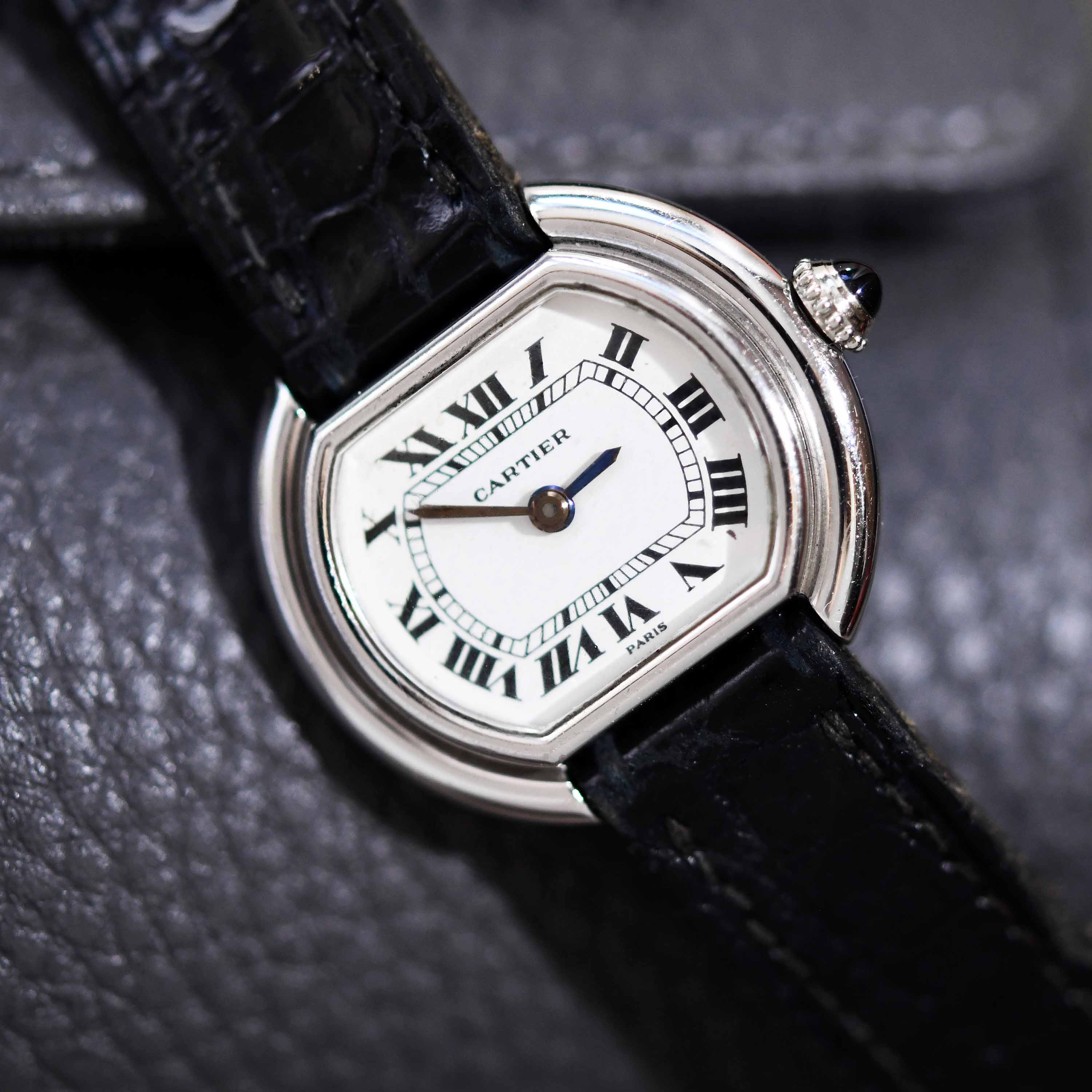 Cartier Paris Ellipse 18k Wg Ladies, Luxury, Watches on Carousell