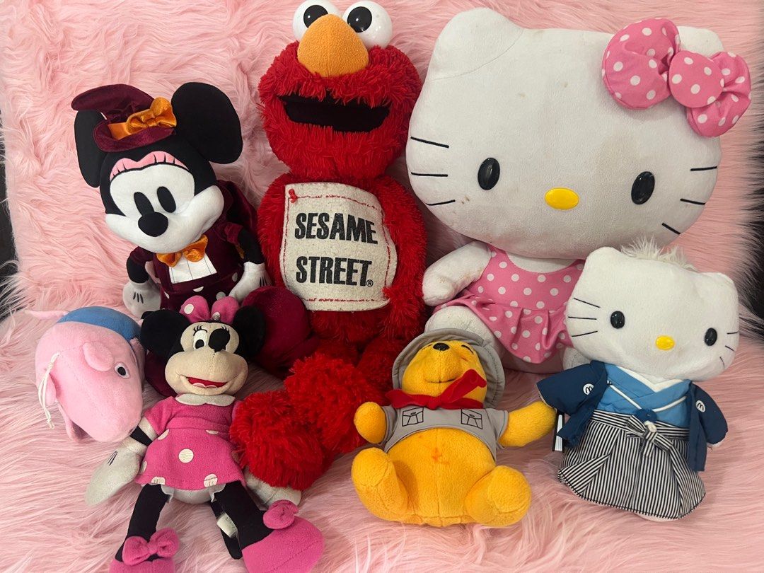 Cartoon Character DISNEY Stuff Toys Set 4 on Carousell