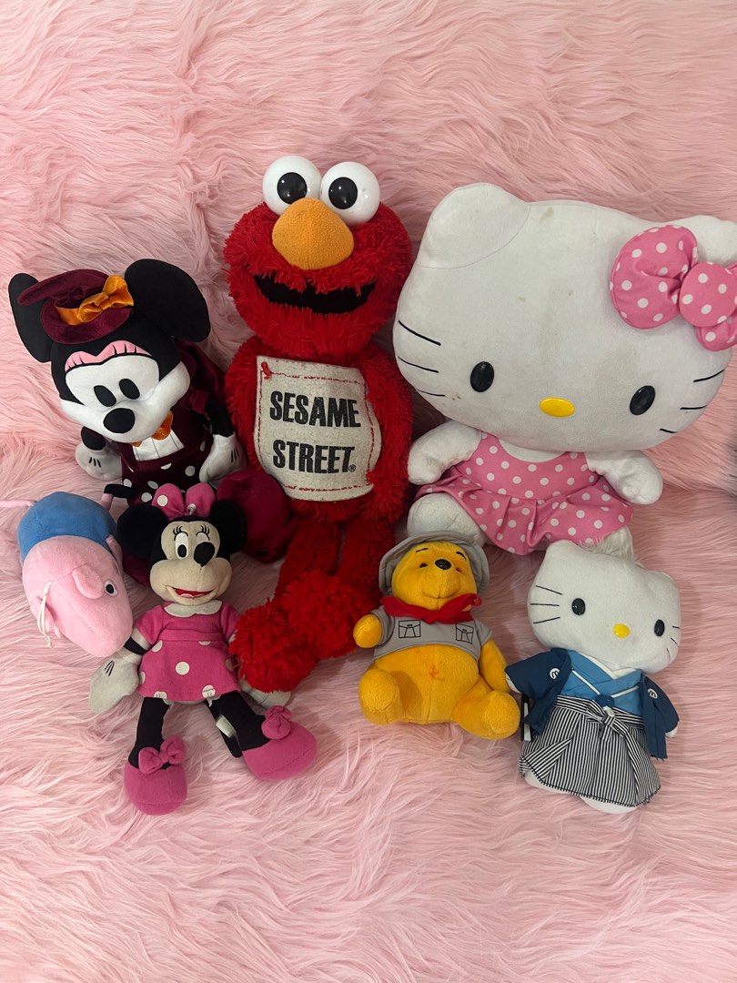 Cartoon Character DISNEY Stuff Toys Set 4 on Carousell