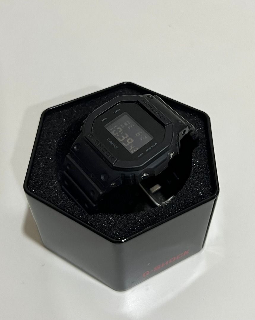CASIO MATTE BLACK G-SHOCK WATCH DW-5600BB-1DR, Men's Fashion, Watches ...