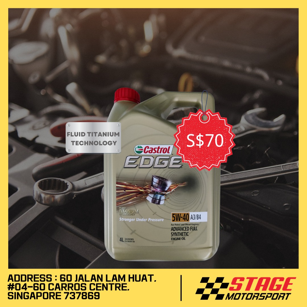 Castrol Edge 5W-40 JDM package car servicing promotion Limited time ...
