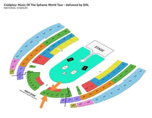 CAT 4 Coldplay Concert, Tickets & Vouchers, Event Tickets on Carousell