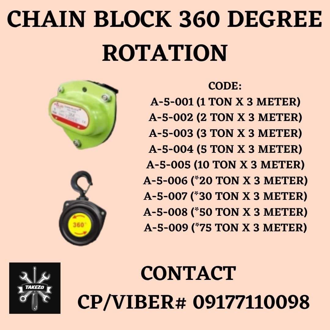 CHAIN BLOCK 360 DEGREE ROTATION, Commercial & Industrial, Industrial ...