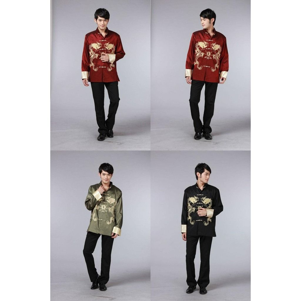 Cheongsam for Men Shirt, Men's Fashion, Tops & Sets, Formal Shirts on ...