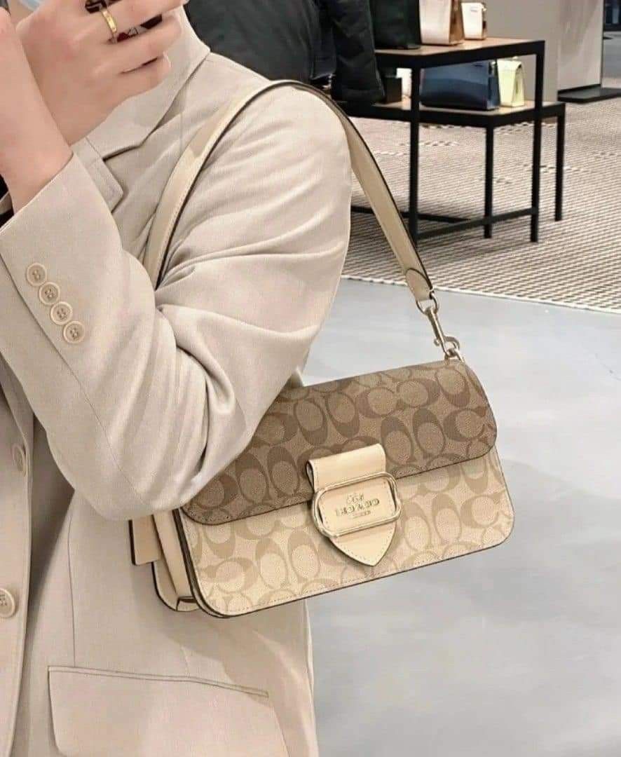 Coach Morgan Shoulder Bag in Signature Canvas, Women's Fashion, Bags ...