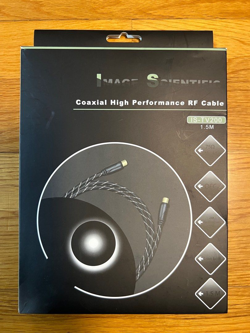 電視天線 TV cable Coaxial High Performance RF Cable 1.5M, 家庭電器, 電視 & 其他娛樂 ...